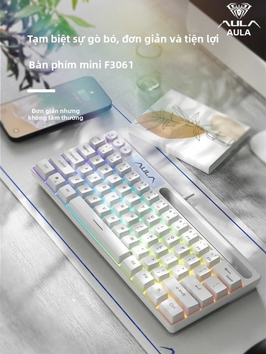 AULA | Bàn Phím Có Dây Mini Gọn Nhỏ cho Gaming và Văn Phòng 64 Phím ...