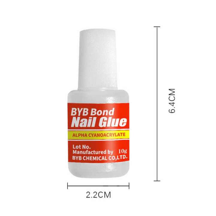 กาวติดเล็บPVC BYB แดง 10g | Lazada.co.th