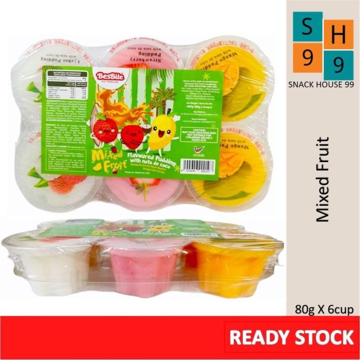 【80g X 6cup】Mixed Fruit Pudding【SnackHouse99】 | Lazada
