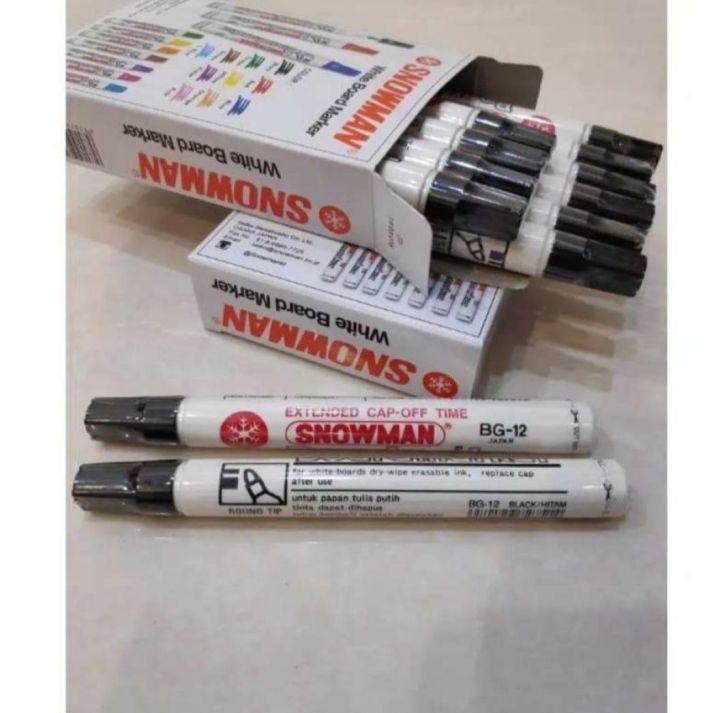 SPIDOL SNOWMAN WHITEBOARD / WHITE BOARD MARKER BG-12 ORIGINAL | Lazada ...