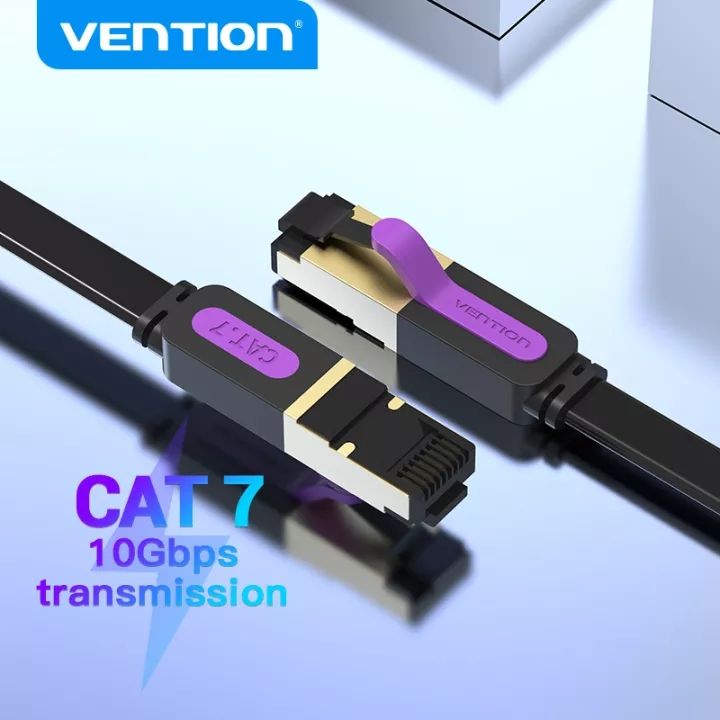 Vention Cat7 Ethernet Cable 10Gbps High Speed Flat Internet Cord for ...