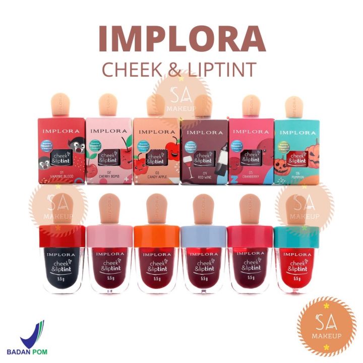 Implora Cheek & Lip Tint Model Ice Cream 5,5gr | Lip tint Implora | Lazada Indonesia