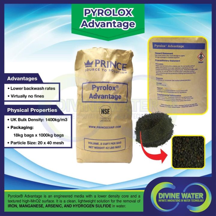 Manganese and Iron removal media element Pyrolox highly effective ...