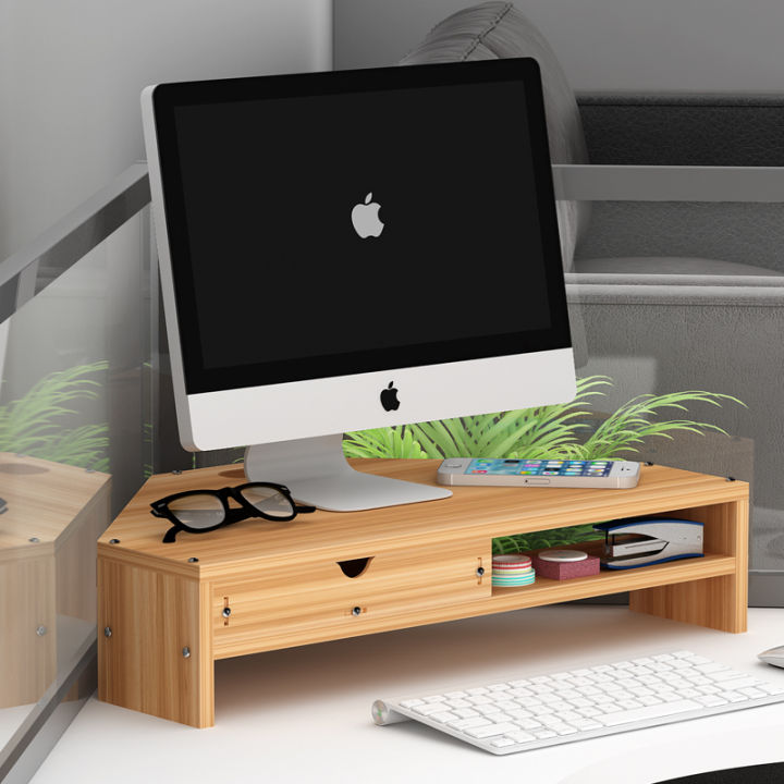 Triangle Computer Elevation Stand Desktop Organizer Display Monitor ...