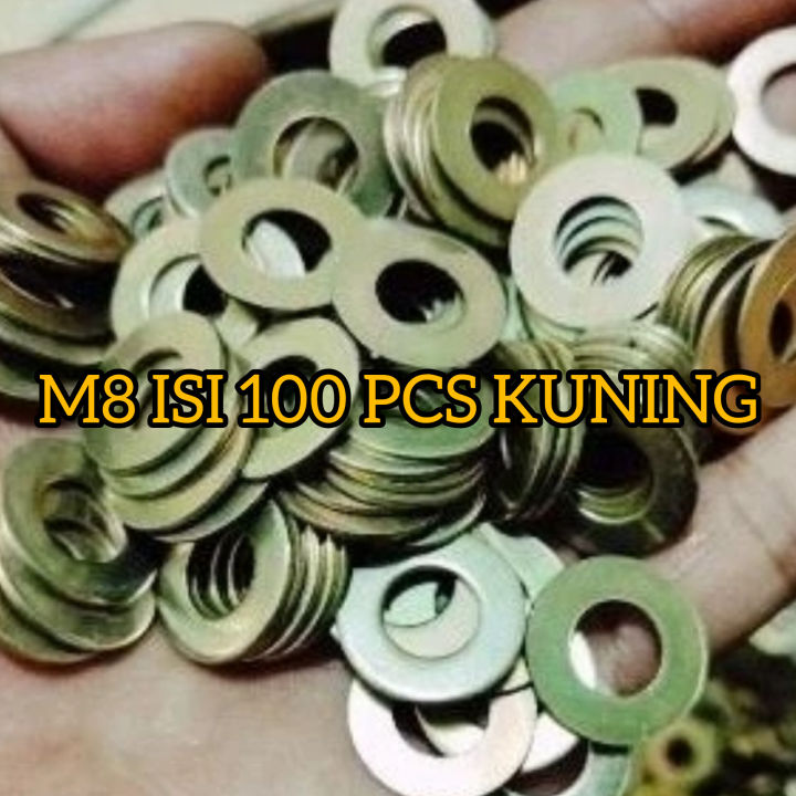 RING M8 100 pcs RING plat M8 ( untuk baut kunci 12 ) | Lazada Indonesia