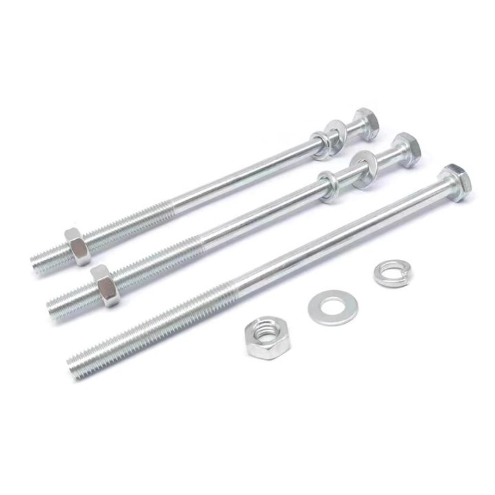 Long Galvanized External Hexagonal Screws Wall Thru Bolts M4-M16 Extra ...