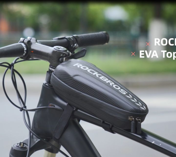 ROCKBROS Hard Shell Front Frame Tube Bike Bag Rainproof MTB Road ...