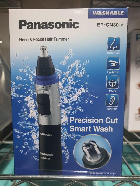 Panasonic ER GN30 K, Wet / Dry Nose & Ear trimmer with Vortex cleaning ...