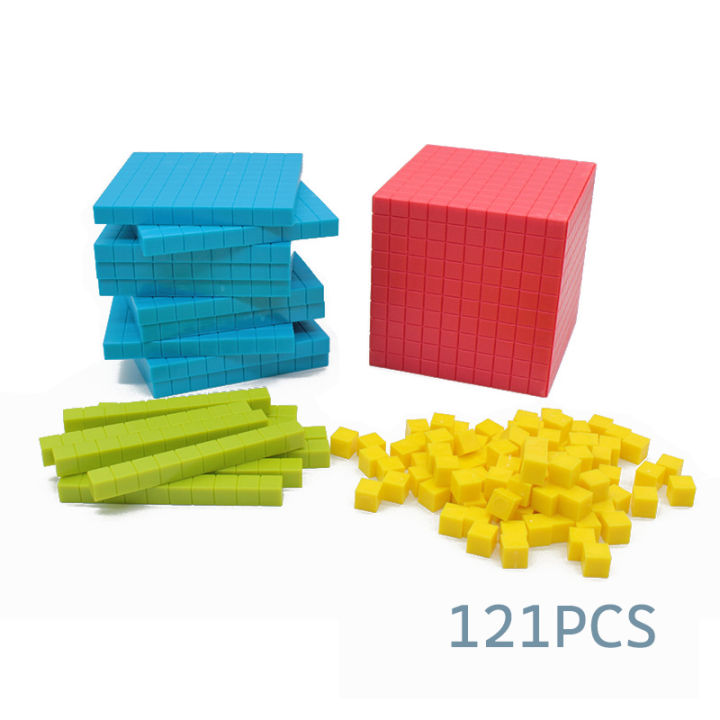 121 pcs Base Ten Blocks Set Place Value ONHAND Math Manipulative ...