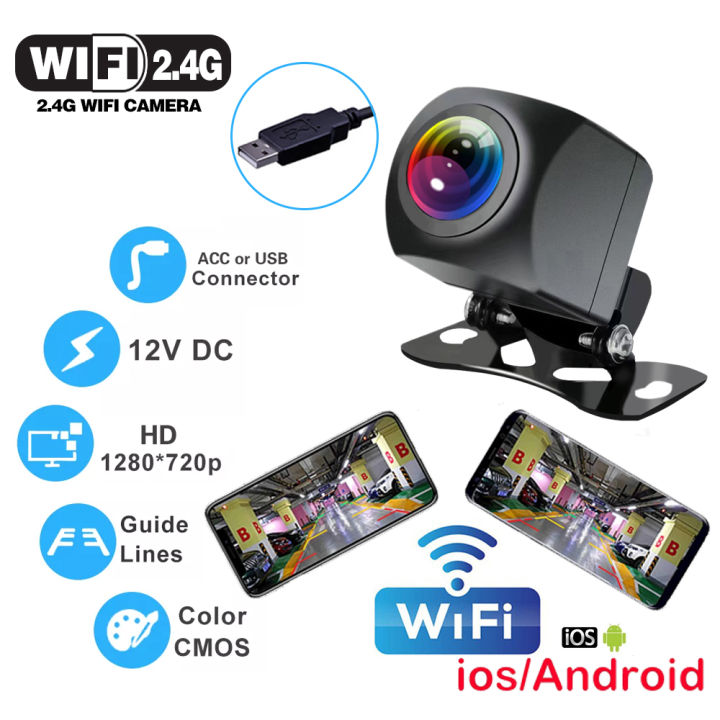 Car Rear View Camera Wifi HD 170 Degree Rear View Camera Wireless ...