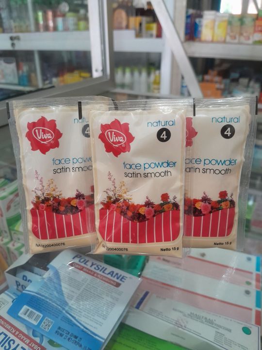Viva Face Powder sachet 15g / Bedak Tabur Viva / Shade 04 Natural ...