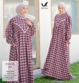 Vente Daily Fanya Maxy Motif kotak kotak bahan katun square dress gamis ...