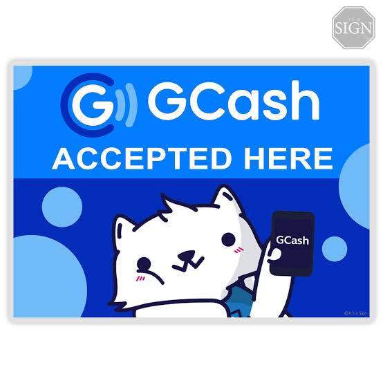 GCASH ACCEPTED HERE LAMINATED SIGNAGE A4 | Lazada PH