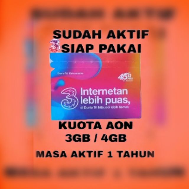 Perdana tri 3 4G Murah / kartu perdana TRI | Lazada Indonesia
