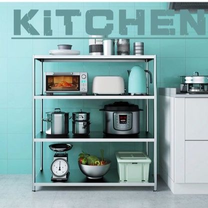 304 Stainless Steel Kitchen Organizer Storage Rack 3/4/5 Layer Kitchen ...
