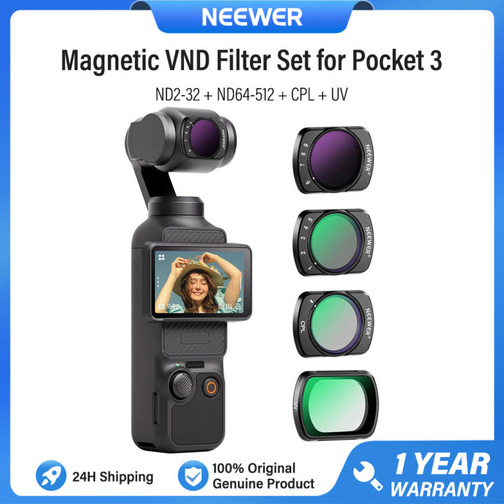 NEEWER Magnetic Filter Set for DJI OSMO Pocket 3 Bộ 4 bộ lọc ND biến ...