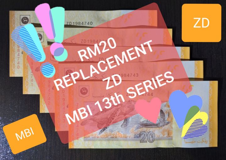 Malaysia RM20 ZD REPLACEMENT Banknote UNC MBI 13th Series Banknotes ...