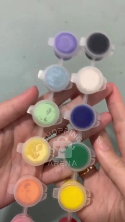 Set Cat Acrylic 6 x 3ml Warna Warni Paint Colour REC Renteng Set Cat ...