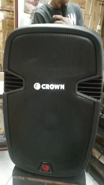Crown PRO-5008R Plus 15" 2 Way 480W Powered Speaker with BT, USB, SD &2 ...