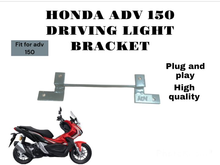 HONDA ADV 150 MINI DRIVING LIGHT BRACKET POWDERED COATED BRACKET SOLID ...