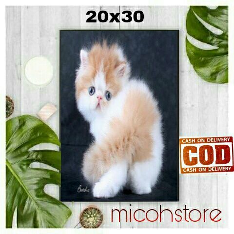 HIASAN DIINDING TEMA GAMBAR KUCING/POSTER KAYU GAMBAR KUCING LUCU ...