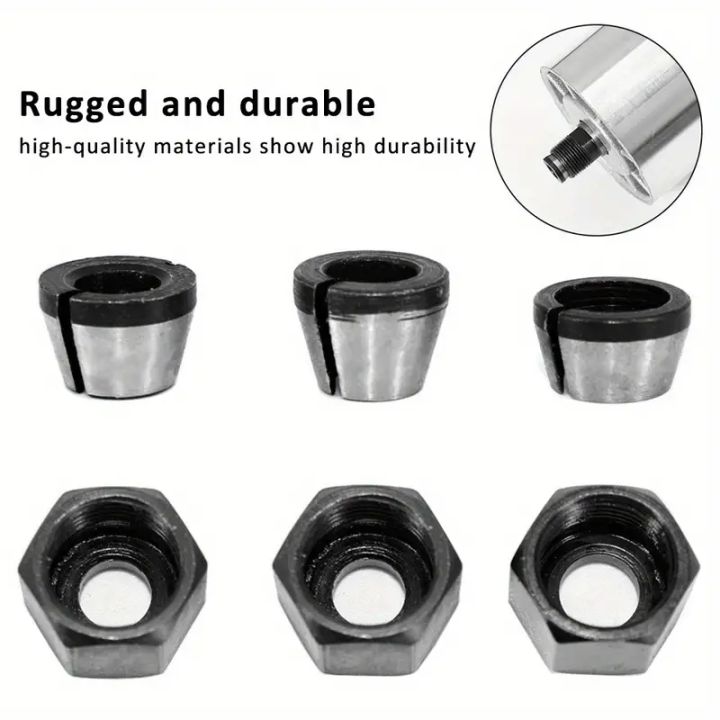 3/5pcs Woodworking Router Bit Set With Convertible Collet Chuck ...