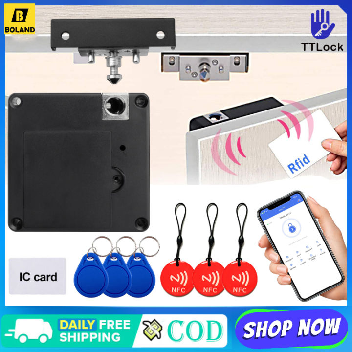 Boland Smart Cabinet Lock NFC 13.56MHz RFID Tag TTlock App Lock Hidden ...