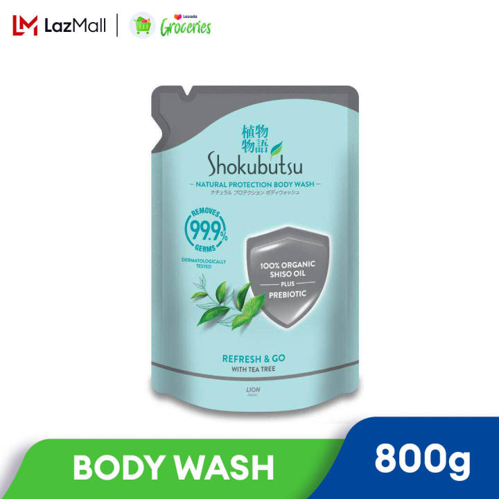 Shokubutsu Naturel Protection Body Wash Refresh & Go With Tea Tree ...