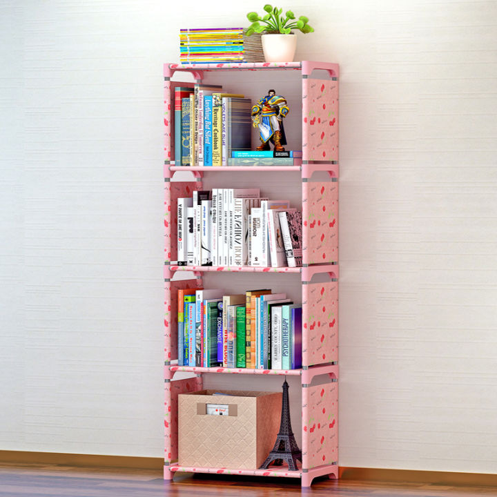 1pc Simple Bookshelf, Floor Desk Bookcase Simple Modern Student Storage ...