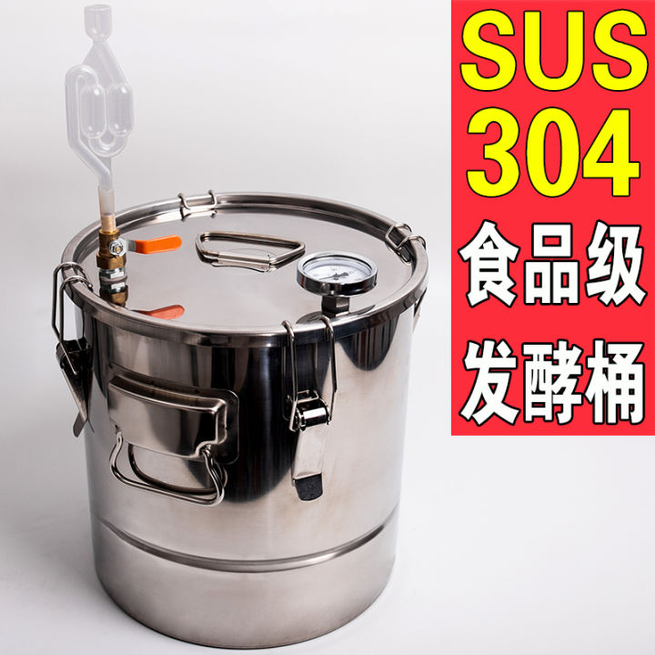 Food Grade Stainless Steel Fermentation Barrel Wine Making Single Item ...