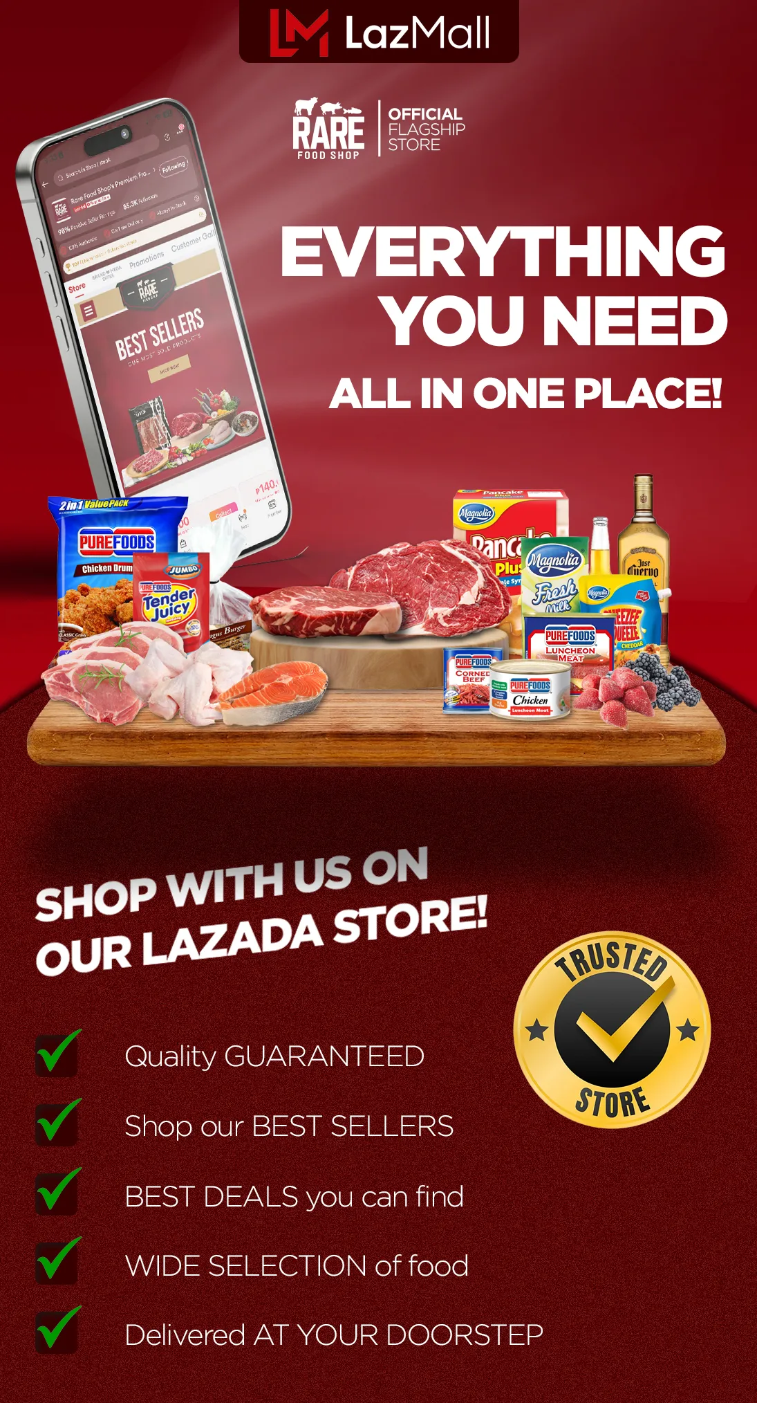 Rare Food Shop Angus Beef Ribeye Boneless 200g | Lazada PH