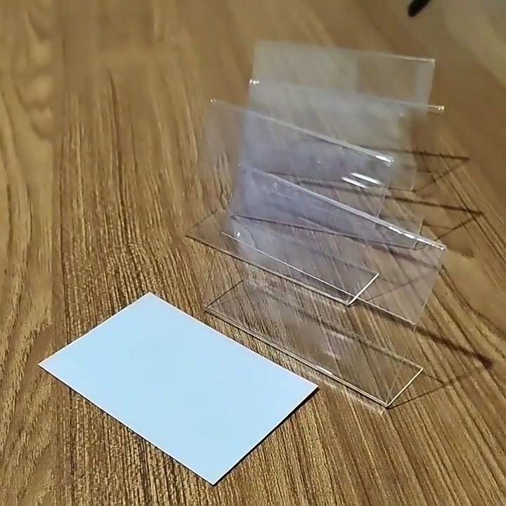 50PCS 9x6cm Acrylic price tag card, supermarket price tag Transparent ...