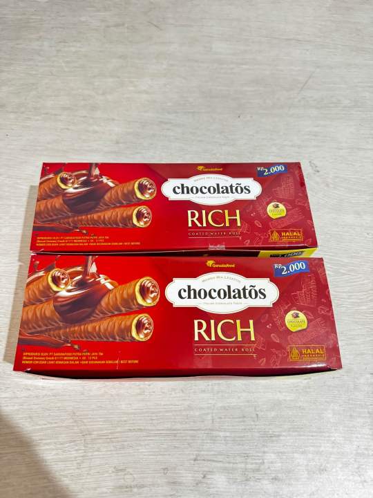 BOX CHOCOLATOS RICH COATED WAFER ROLL | Lazada Indonesia