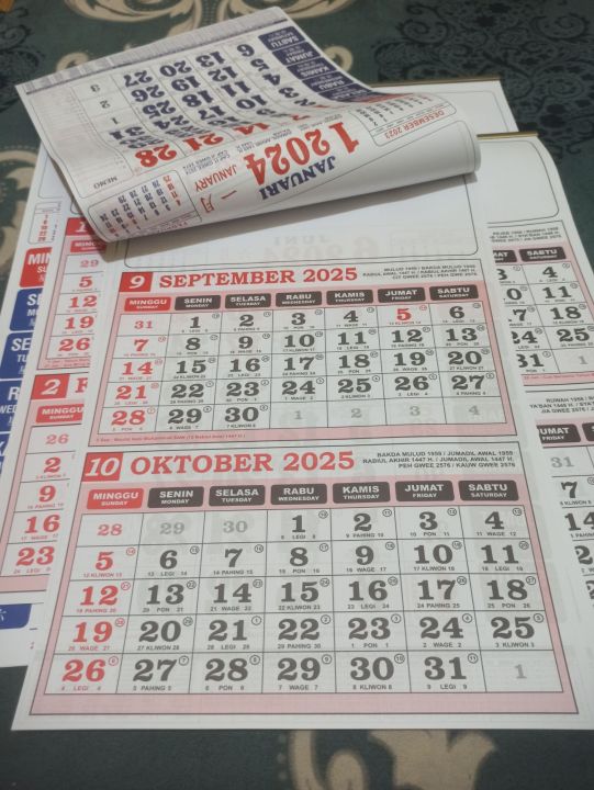 kalender murah 2025 kertas daur ulang / krismon belas kalender | Lazada ...