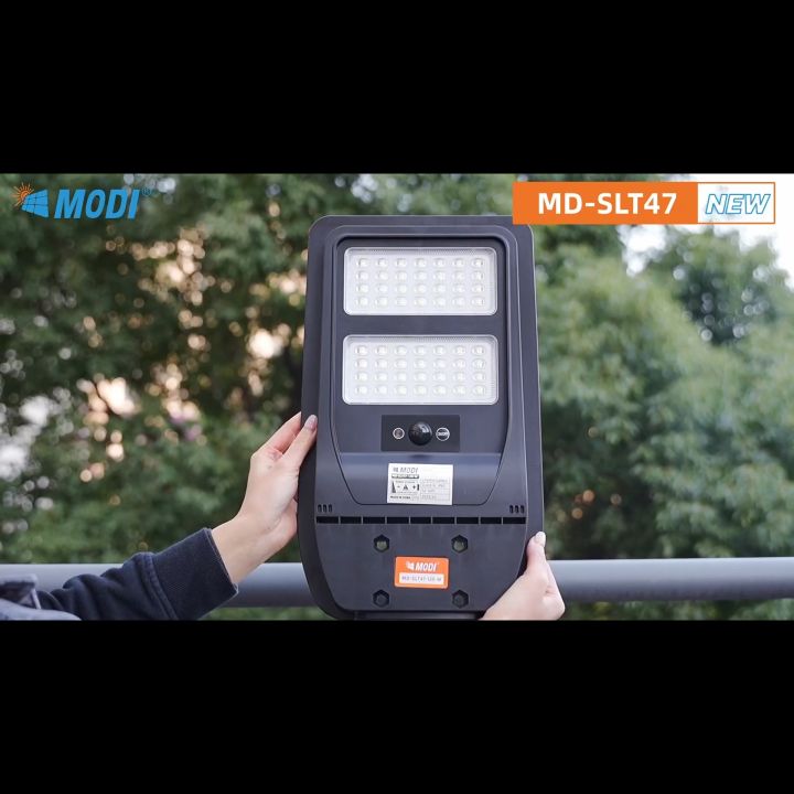 MODI ไฟถนนโซล่าเซลล์ 120W180W240W แสงขาว/แสงเหลือง ระบบเซนเซอร์ รีโมท ...