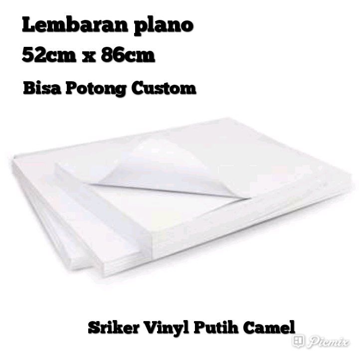 Stiker Vinyl Putih Camel Lembaran 52x86 bisa potong custom | Lazada ...