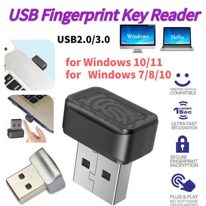 USB Fingerprint Key Reader FIDO U2F Biometric Fingerprint Scanner ...