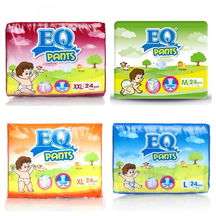 EQ Pants Baby Diapers Medium - XXLarge 24's Pack | Lazada PH