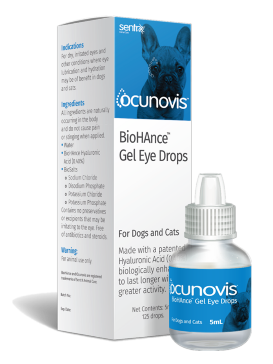 SentrX Upgraded Hyaluronic Acid Eye Drops for Dogs And Cats Long ...