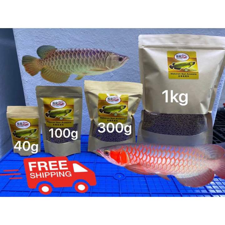 Fulong Arowana Fish Food、Makanan ikan kelisa,pallet,金龙鱼饲料，Feed arowana ...
