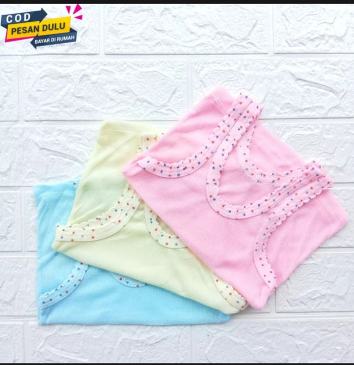 TERMURAH kaos singlet bayi /kaos kutang bayi 1 lusin -6pcs- 3 pcs dengan berbagai macam ukuran ...