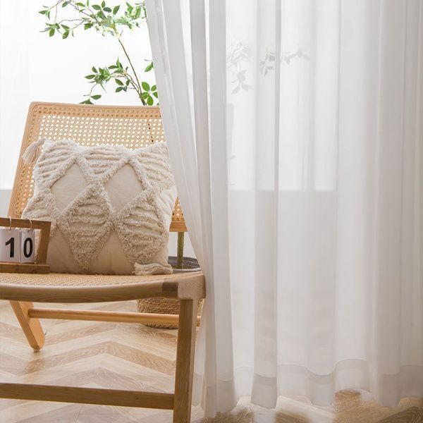 【BUY 1 TAKE 1 】 Modern Soild White Sheer Curtains for Living Room ...