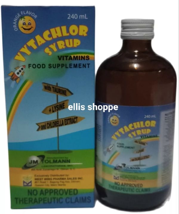 VYTACHLOR SYRUP Orange Flavor Food Supplement (No Approved Therapeutic ...