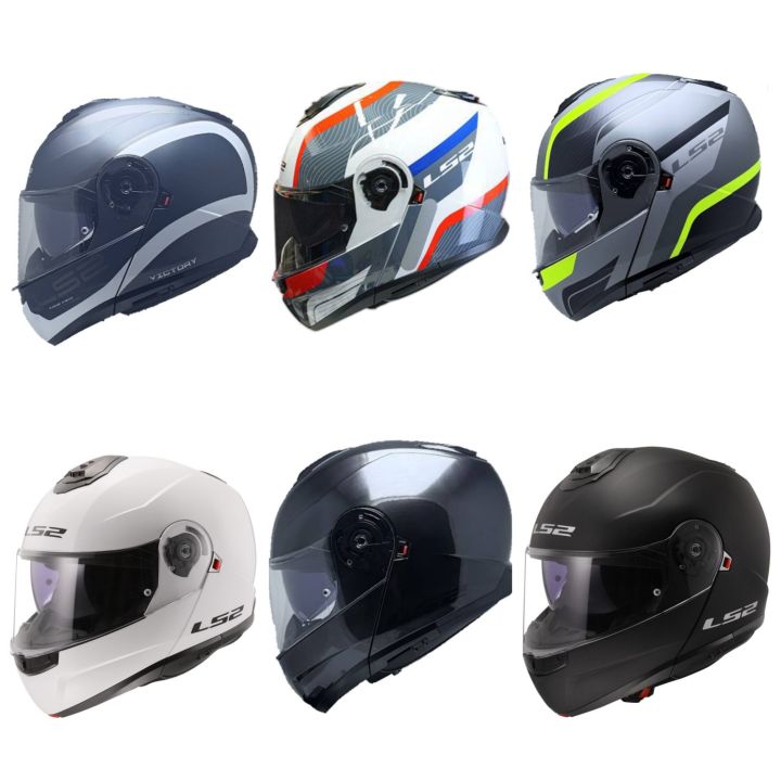 LS2 STROBE II FF325 MODULAR DUAL VISOR HELMET | Lazada PH