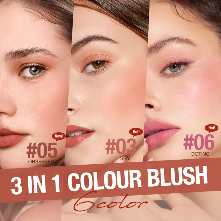 O.TWO.O Makeup Blush Cream Stick 6 Colors Waterproof Long-lasting Lip ...