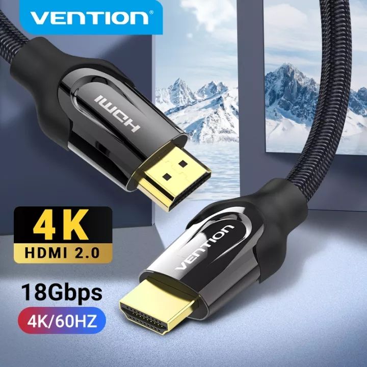 Vention 2.0 Cable HDMI 4K 3D 60Hz 60FPS Effect 18Gbps High Speed Audio ...