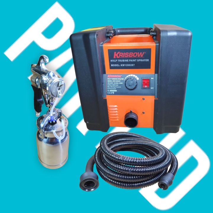 Turbine HVLP paint sprayer krisbow 1400W sprayer cat tanpa kompresor ...