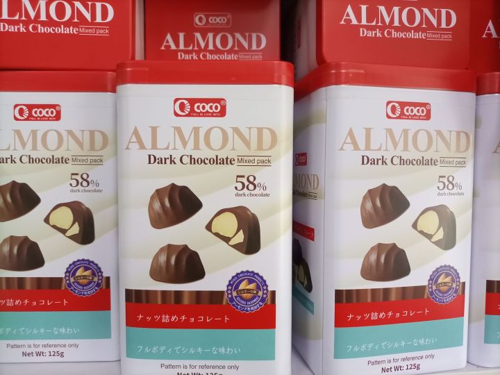 coco almond dark chocolate 125 grams 58 Percent dark chocolate | Lazada PH