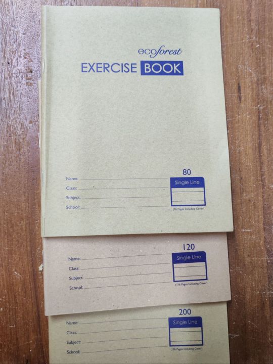 Exercise Book Single Line - 80's / 100's / 120's / 200's - 1 bungkus ...