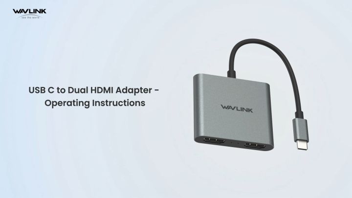 Wavlink USB-C to Dual 4K HDMI Monitor Adapter, Universal Metal Type C ...